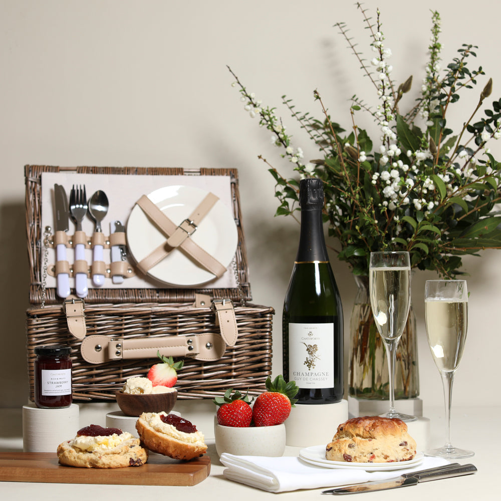 Chatsworth Champagne Cream Tea | Freshly Baked Hampers & Gift Boxes