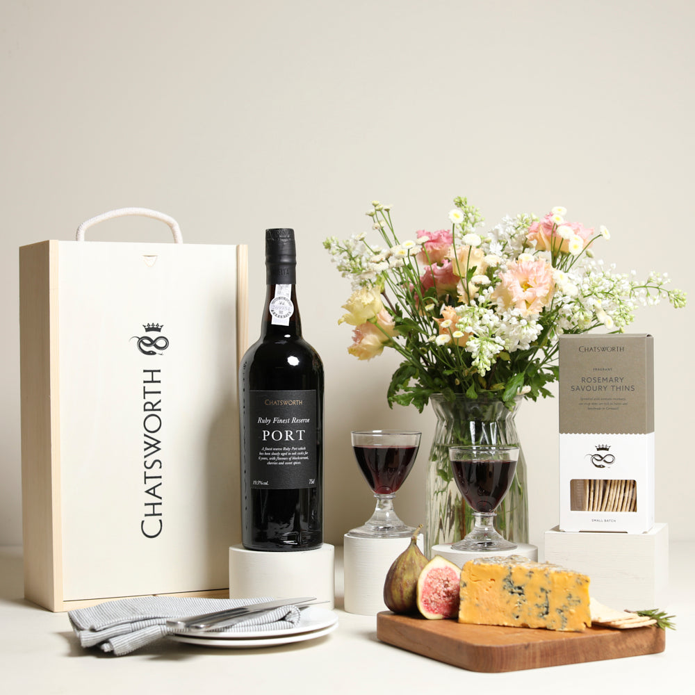 Port & Chatsworth Blue Cheese Gift Box | Chatsworth Cheese Boxes